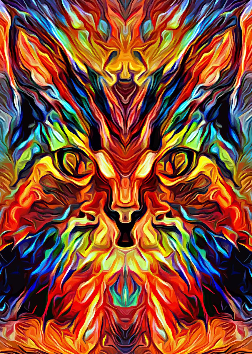 'Cat Art' Poster by MasterHead | Displate
