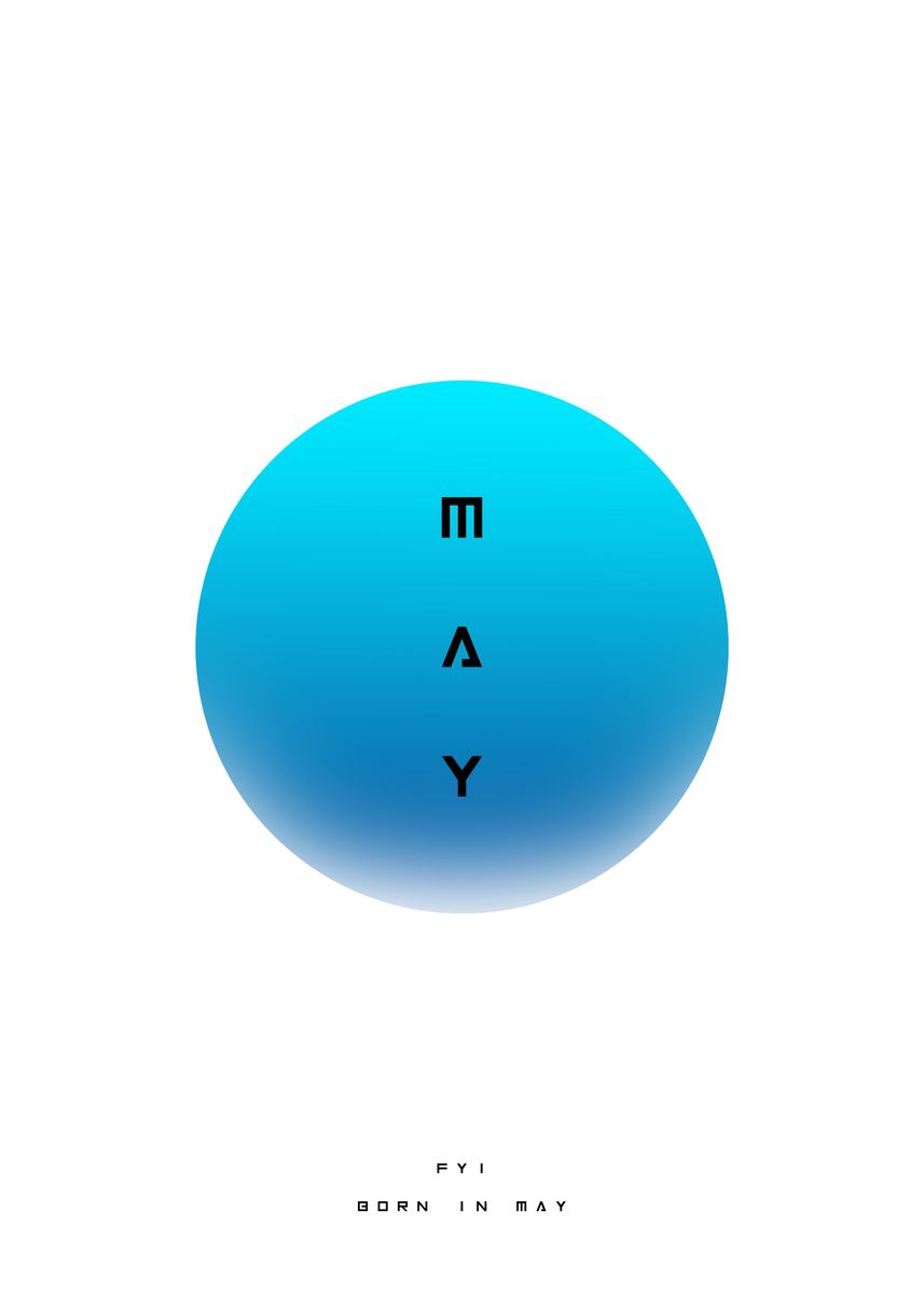 'MAY' Poster, picture, metal print, paint by Graphics Universe | Displate