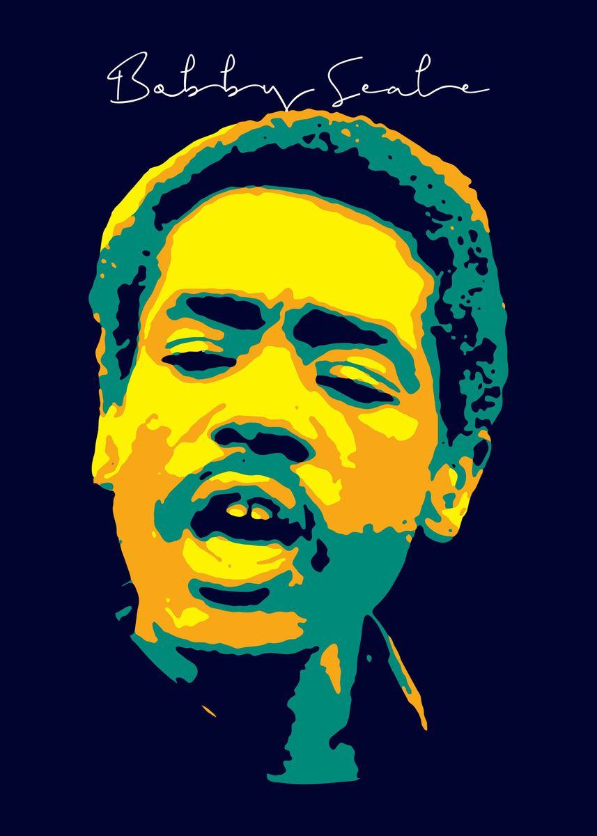 'Bobby seale v2' Poster, picture, metal print, paint by taurungka ...