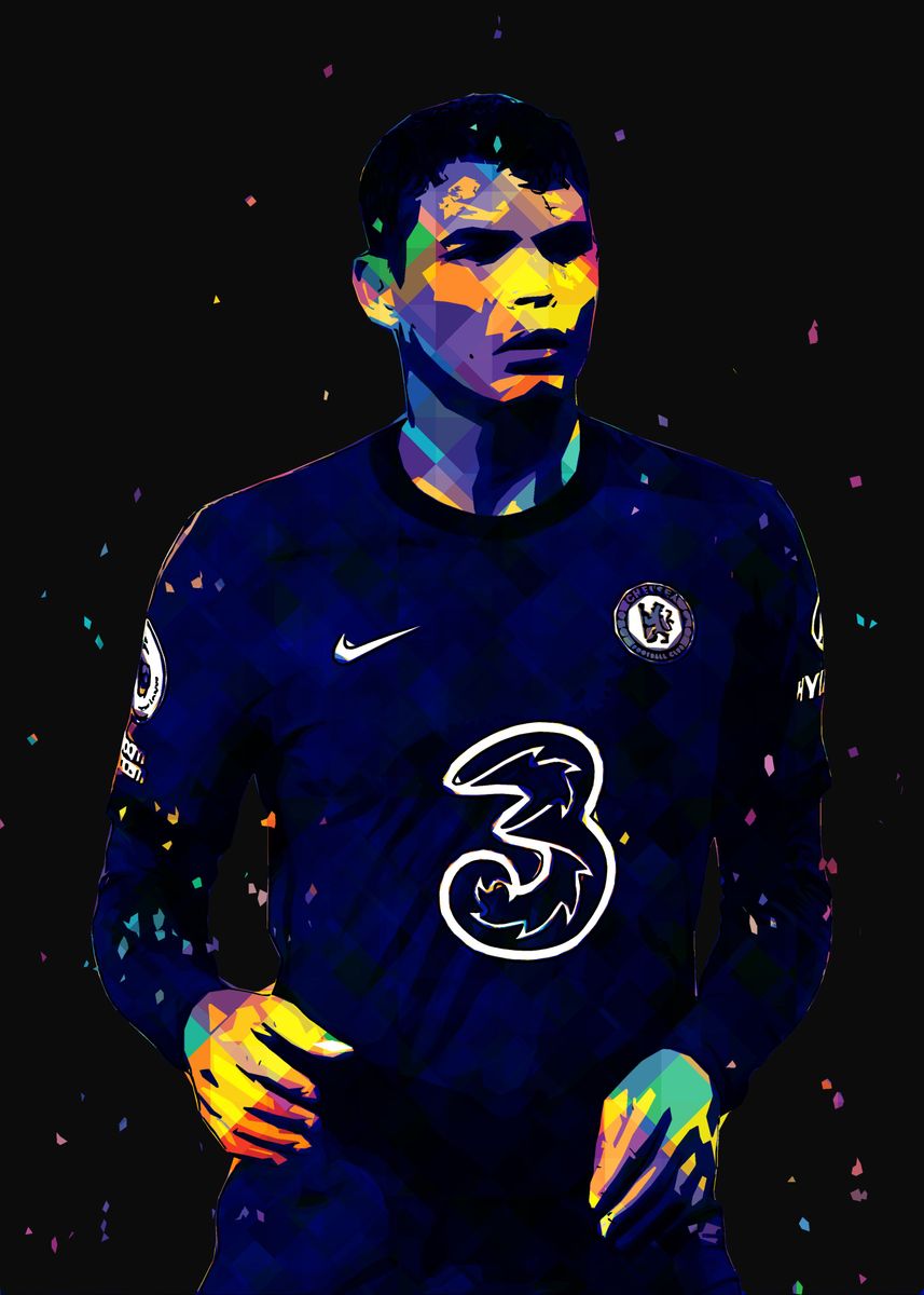'Thiago Silva' Poster, picture, metal print, paint by RobertHall Studio ...