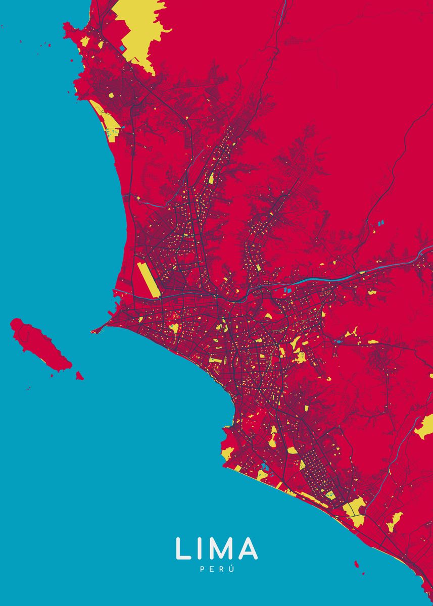 'Lima' Poster by mapsies | Displate