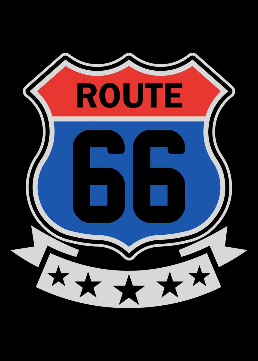 'Route 66 Symbol USA' Poster by Max Ronn | Displate