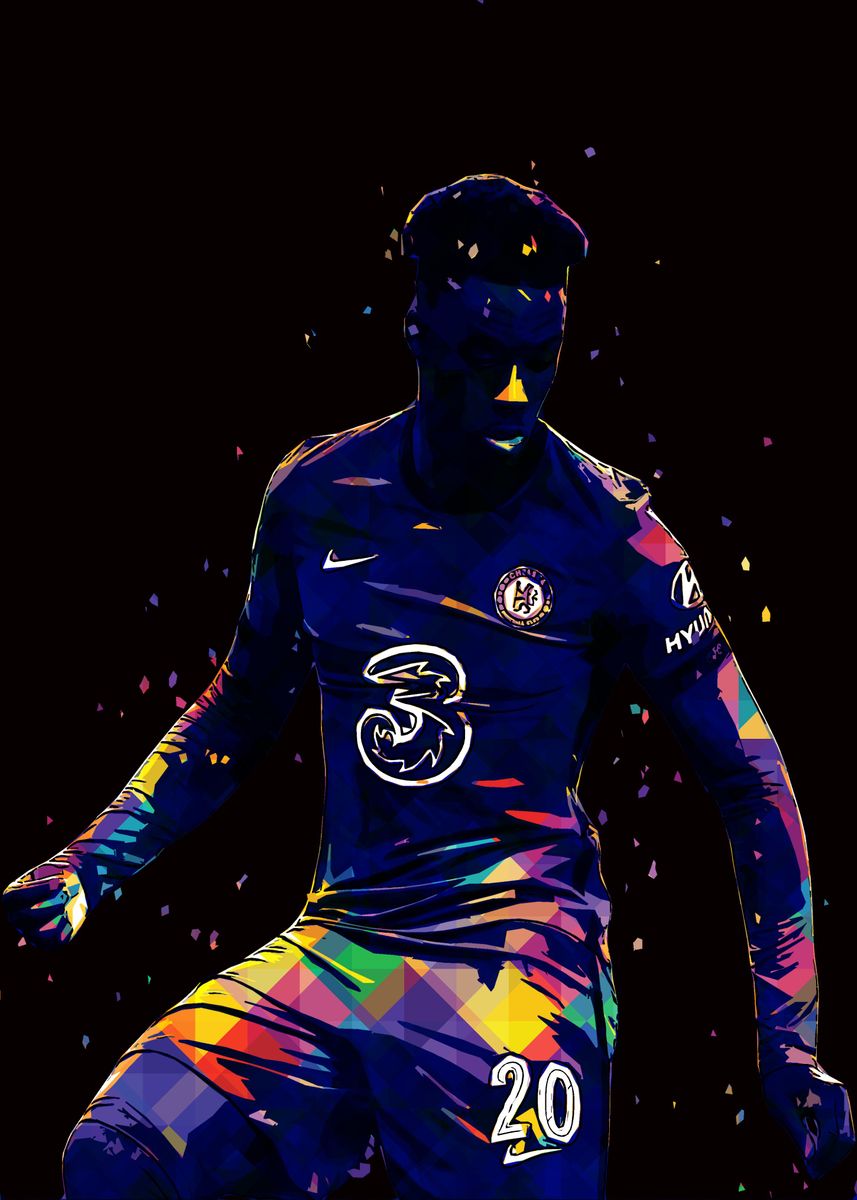 'Callum Hudson Odoi' Poster, picture, metal print, paint by RobertHall ...