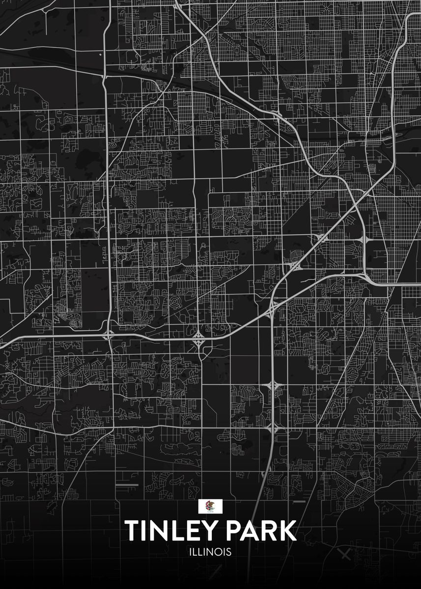 'Tinley Park IL' Poster, picture, metal print, paint by IMR Designs ...