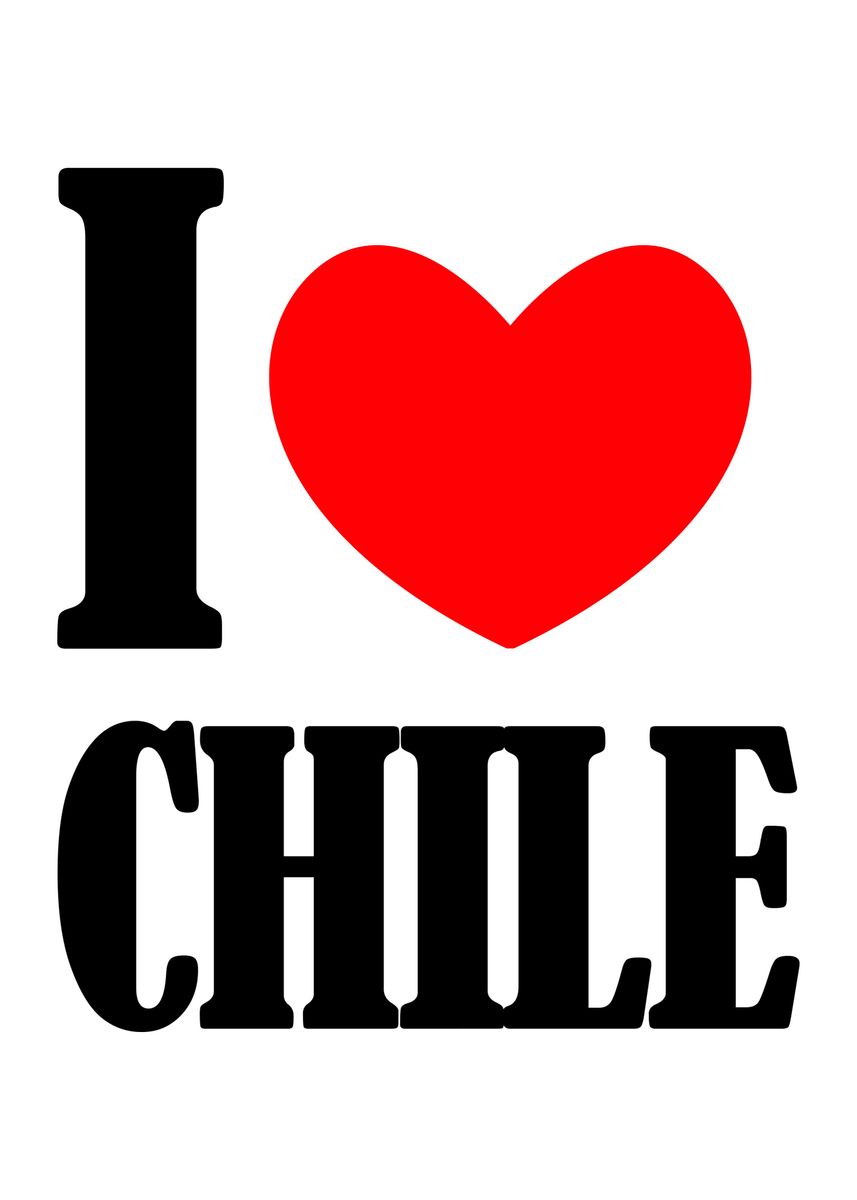 'I Love Chile' Poster by artisticdesign 1903 | Displate
