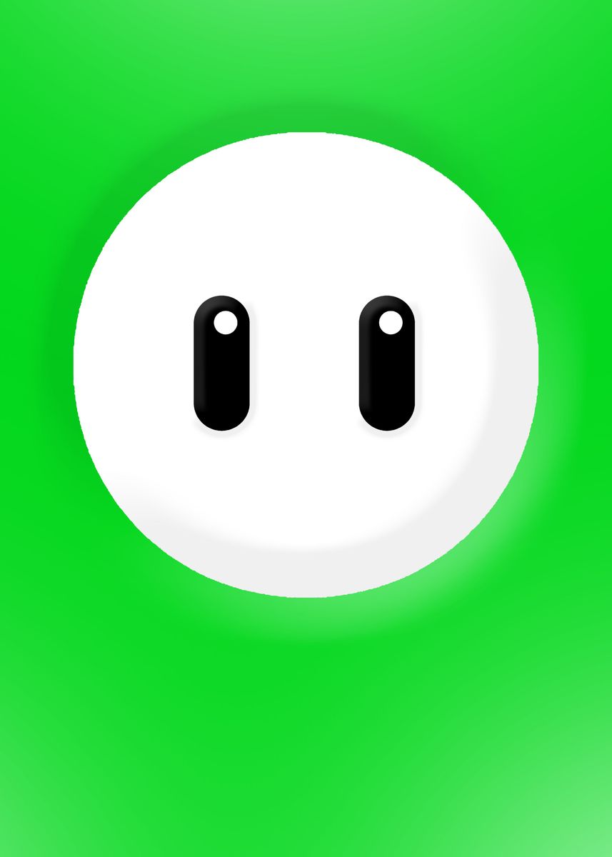 'Fall Guys Face Green' Poster by Tariq Alaghbash | Displate