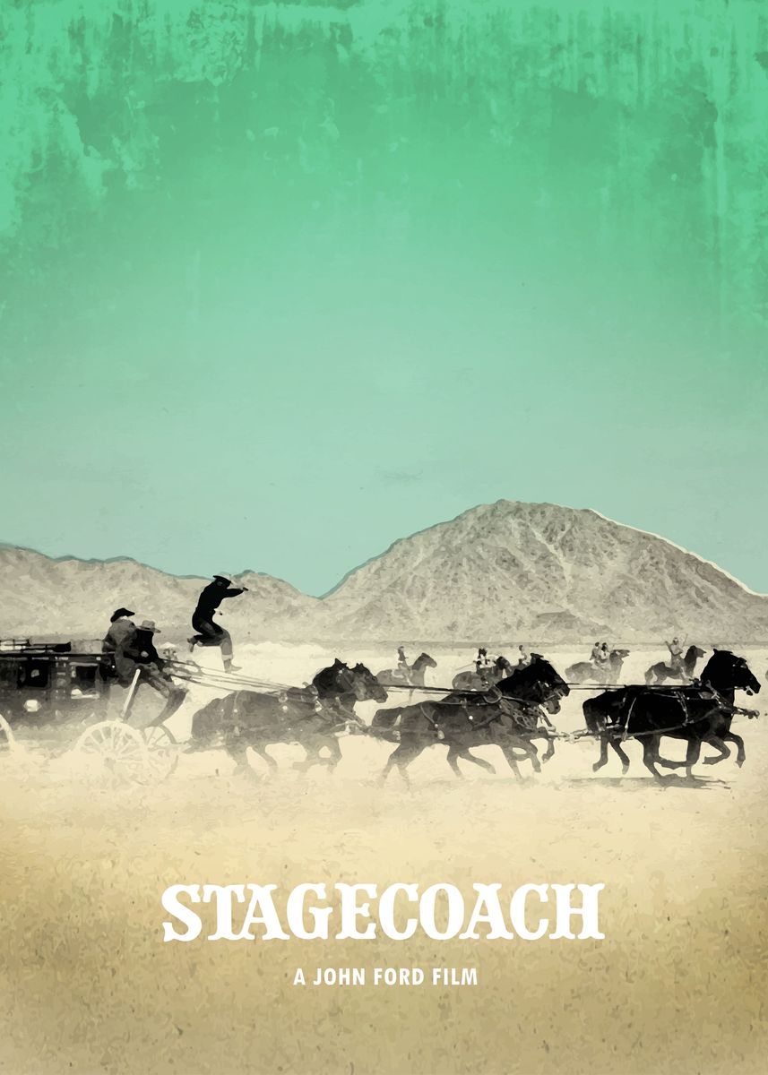 'Stagecoach' Poster, picture, metal print, paint by Bo Kev | Displate