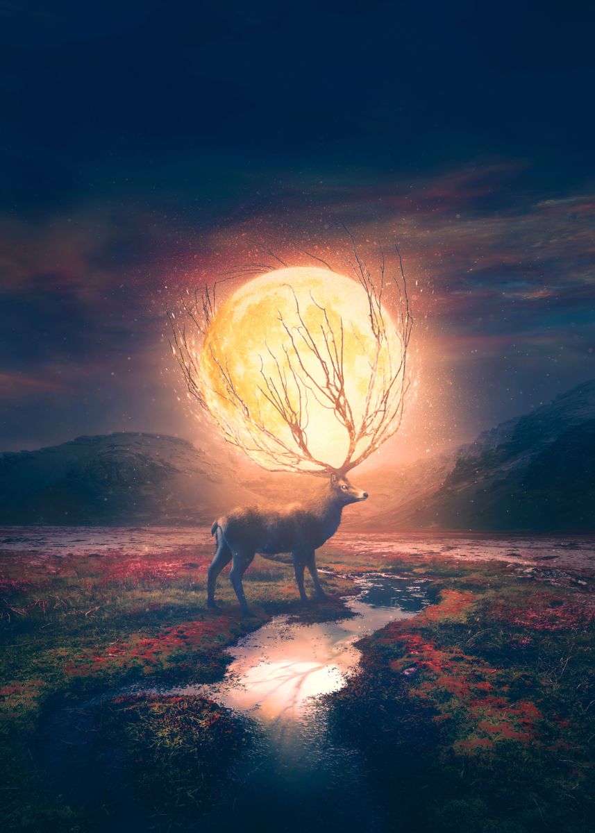 'MOONWALKER' Poster, picture, metal print, paint by Aron Visuals | Displate