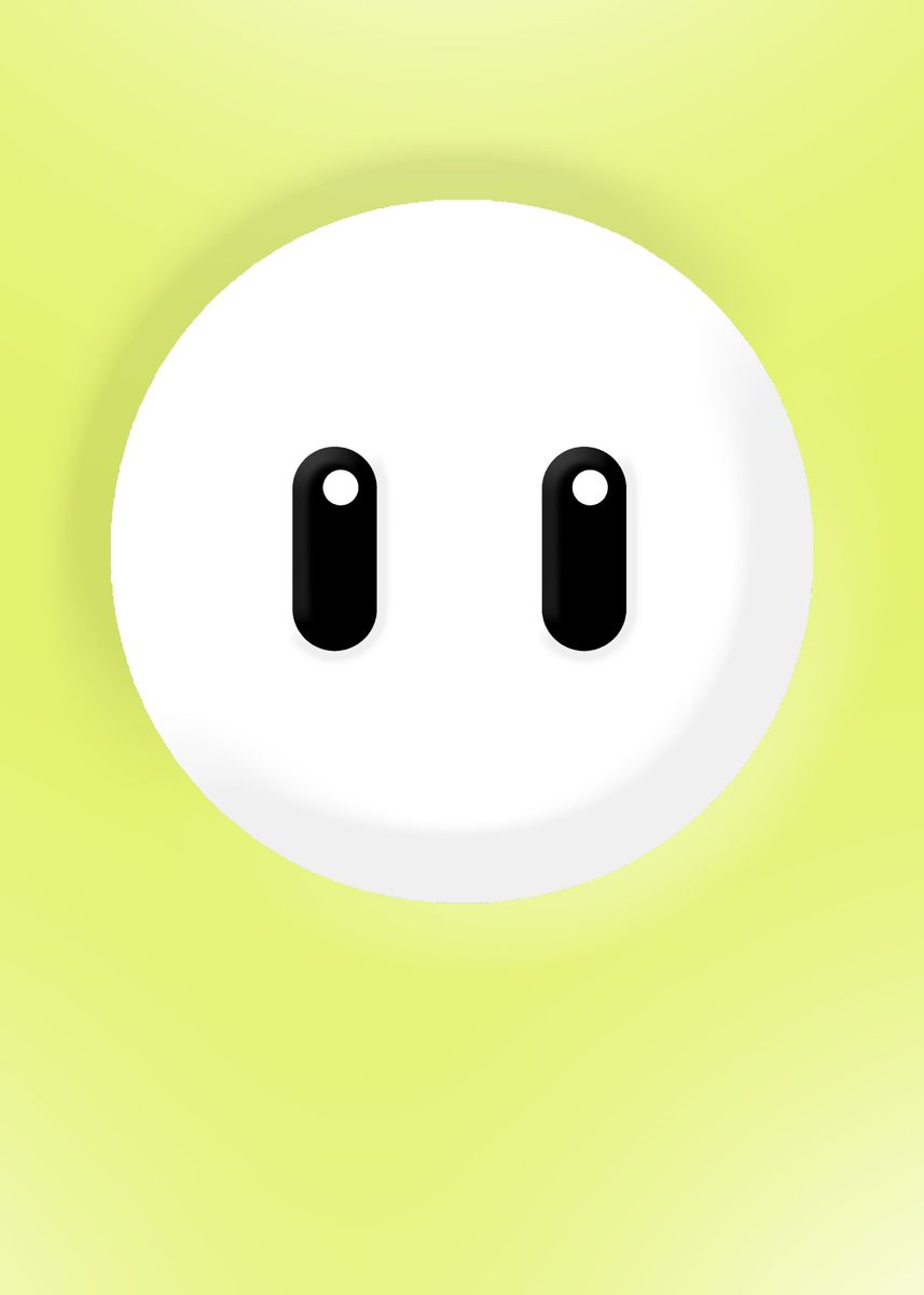 'Fall Guys Face Yellow' Poster, picture, metal print, paint by Tariq ...