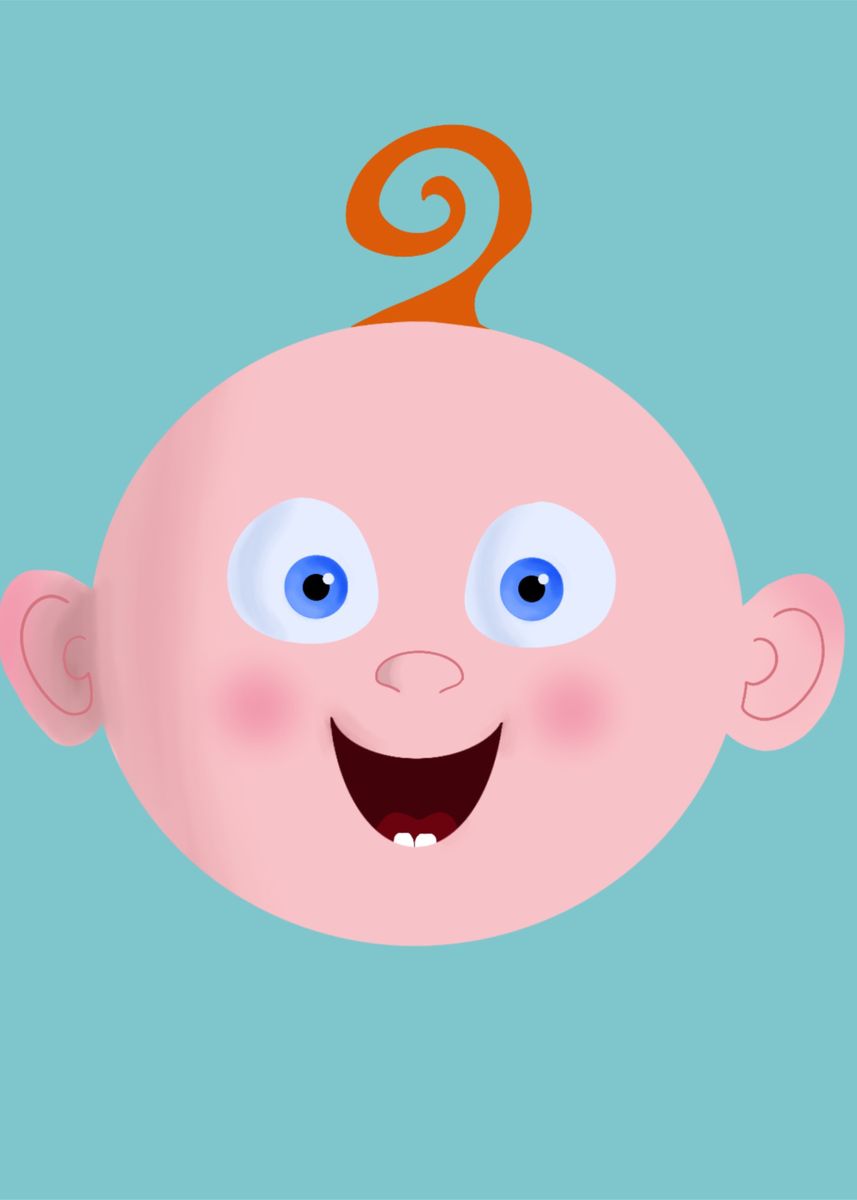 'Bib Baby Boss' Poster, picture, metal print, paint by Anna Goolpia ...