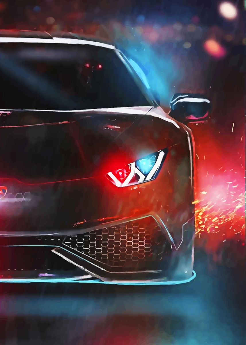 'Car Racing Retro' Poster by Emily | Displate