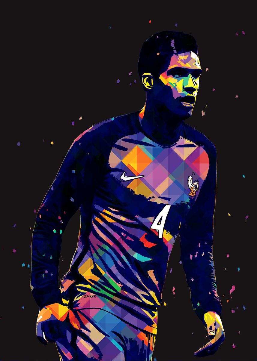 'Raphael Varane' Poster by RobertHall Studio | Displate
