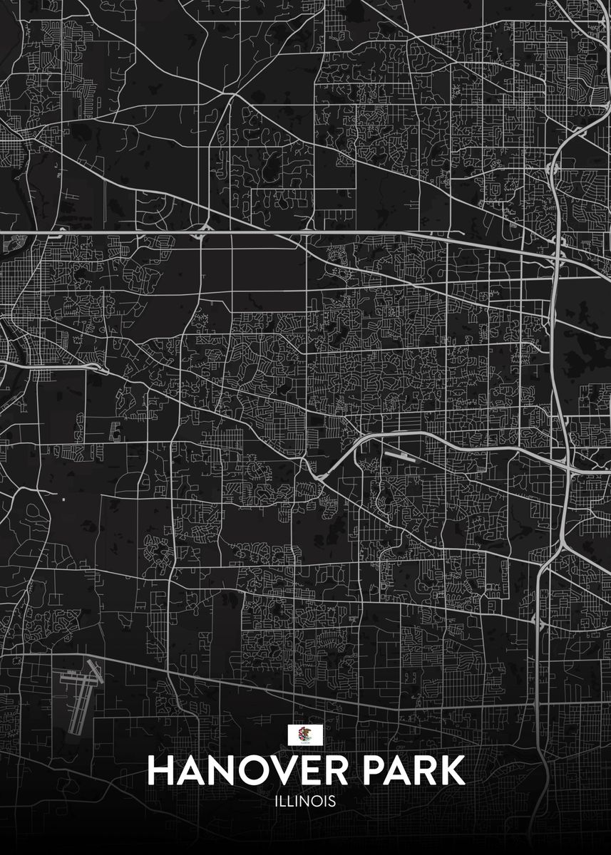 'Hanover Park IL' Poster, picture, metal print, paint by IMR Designs ...