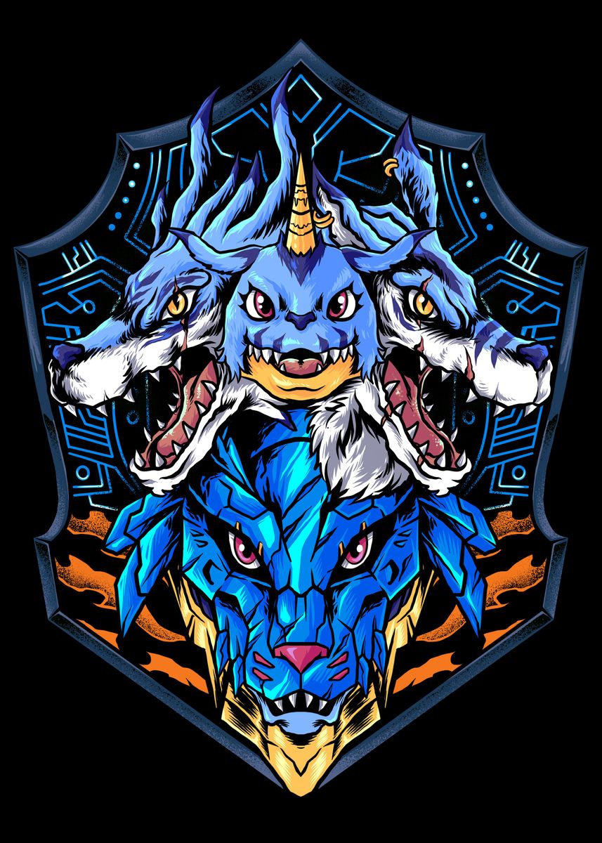 'blue warrior' Poster, picture, metal print, paint by spoilerinc ...