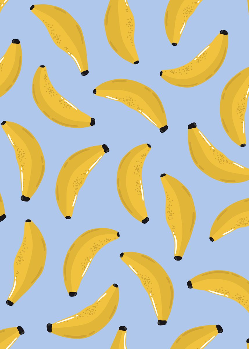 'Banana rain' Poster, picture, metal print, paint by Anna Goolpia ...