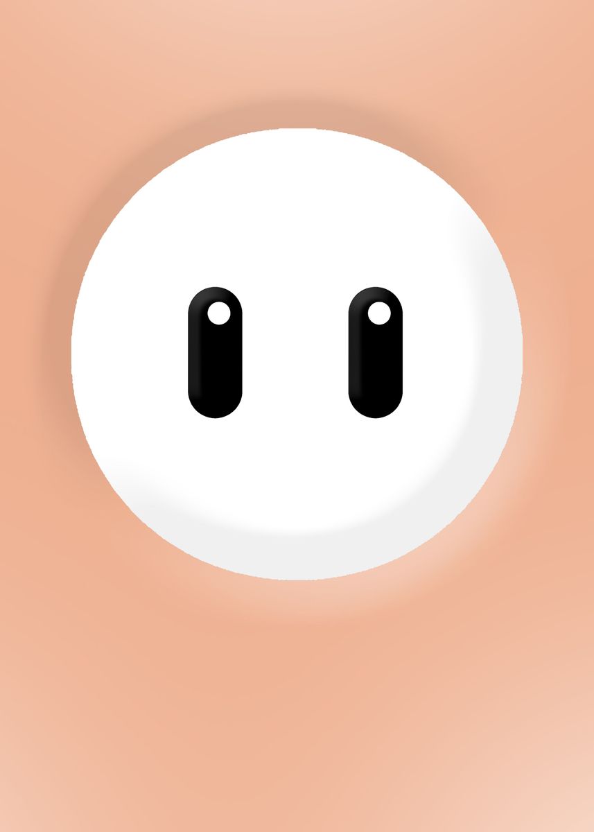 'Fall Guys Face beige' Poster, picture, metal print, paint by Tariq ...