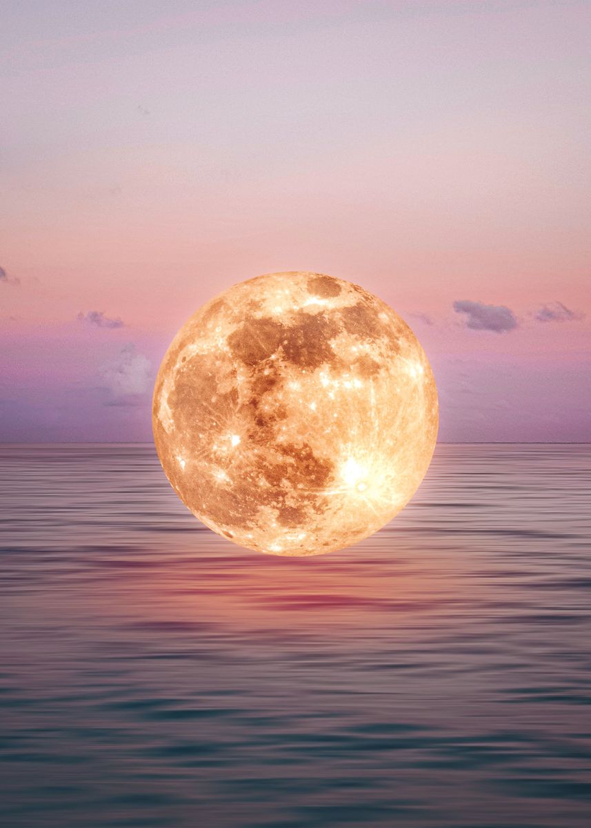 'Fallen Moon' Poster by Sid Wagenfeld | Displate