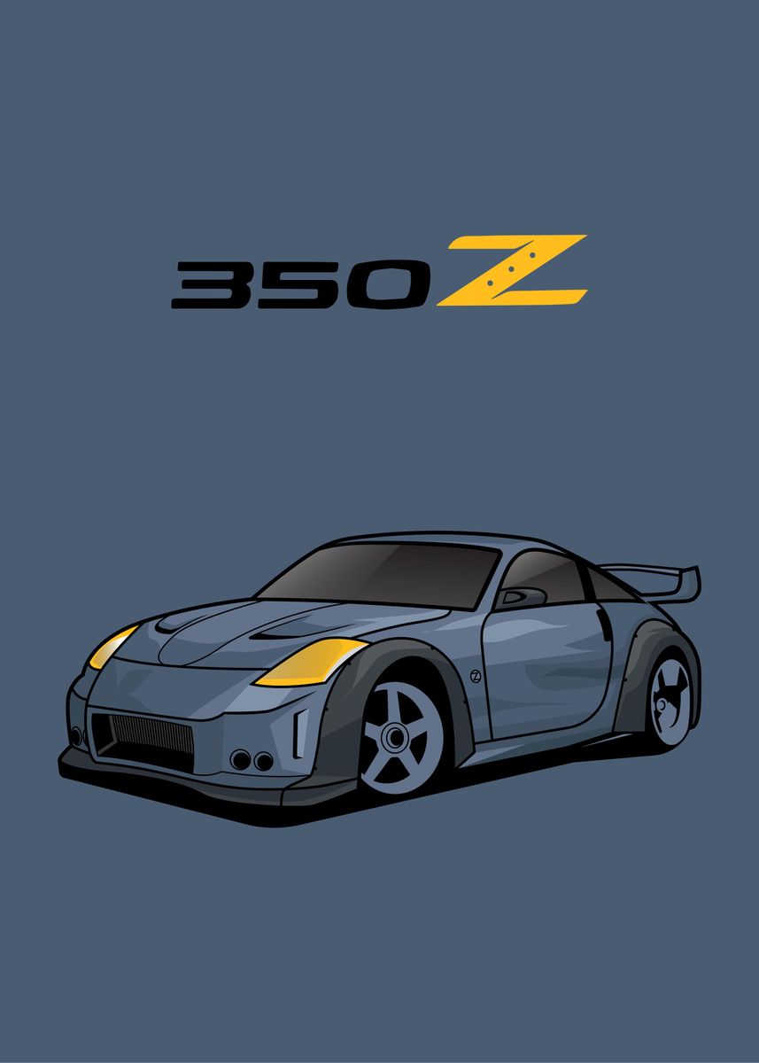 'Nissan 350Z' Poster, picture, metal print, paint by Misbahul Munir ...