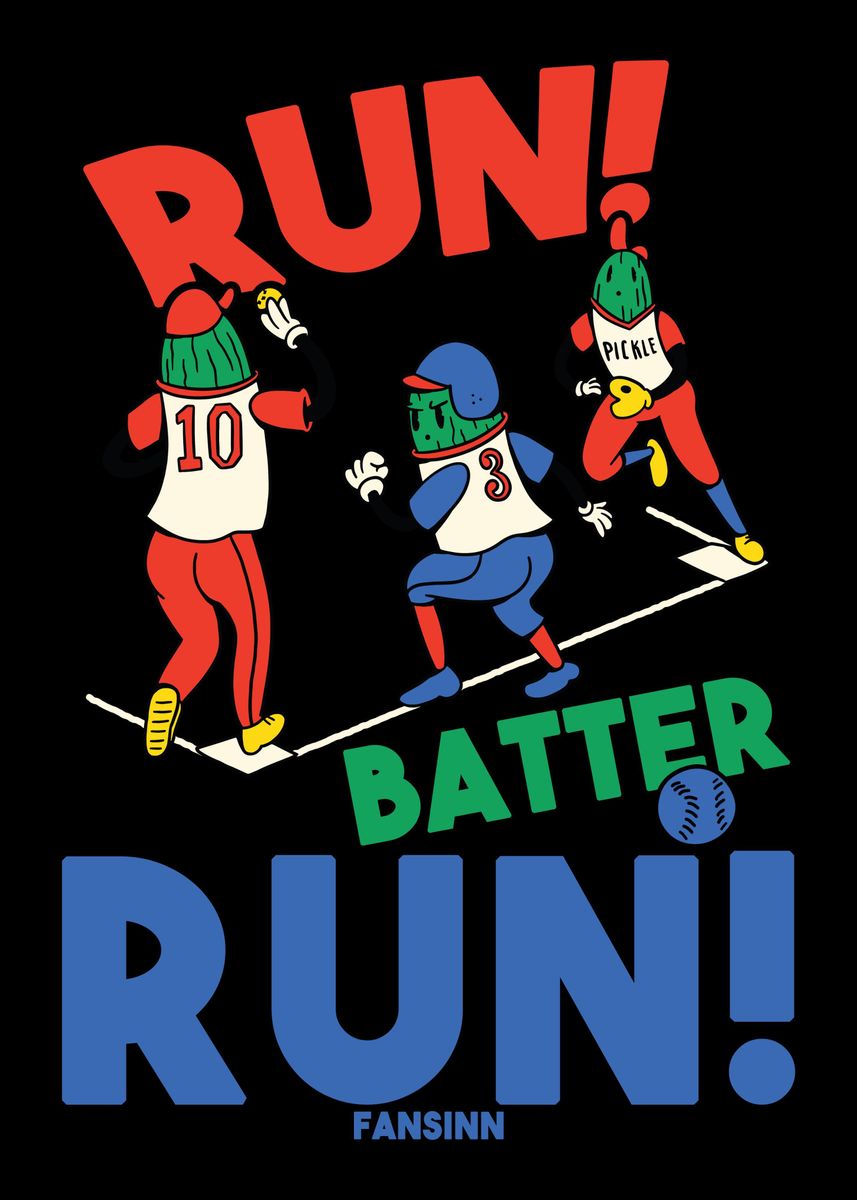 'Cucumber plays baseball ga' Poster by fansinn | Displate