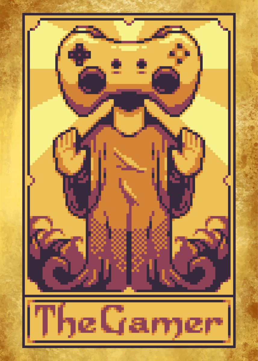 'The Gamer Pixel Tarot' Poster, picture, metal print, paint by ...