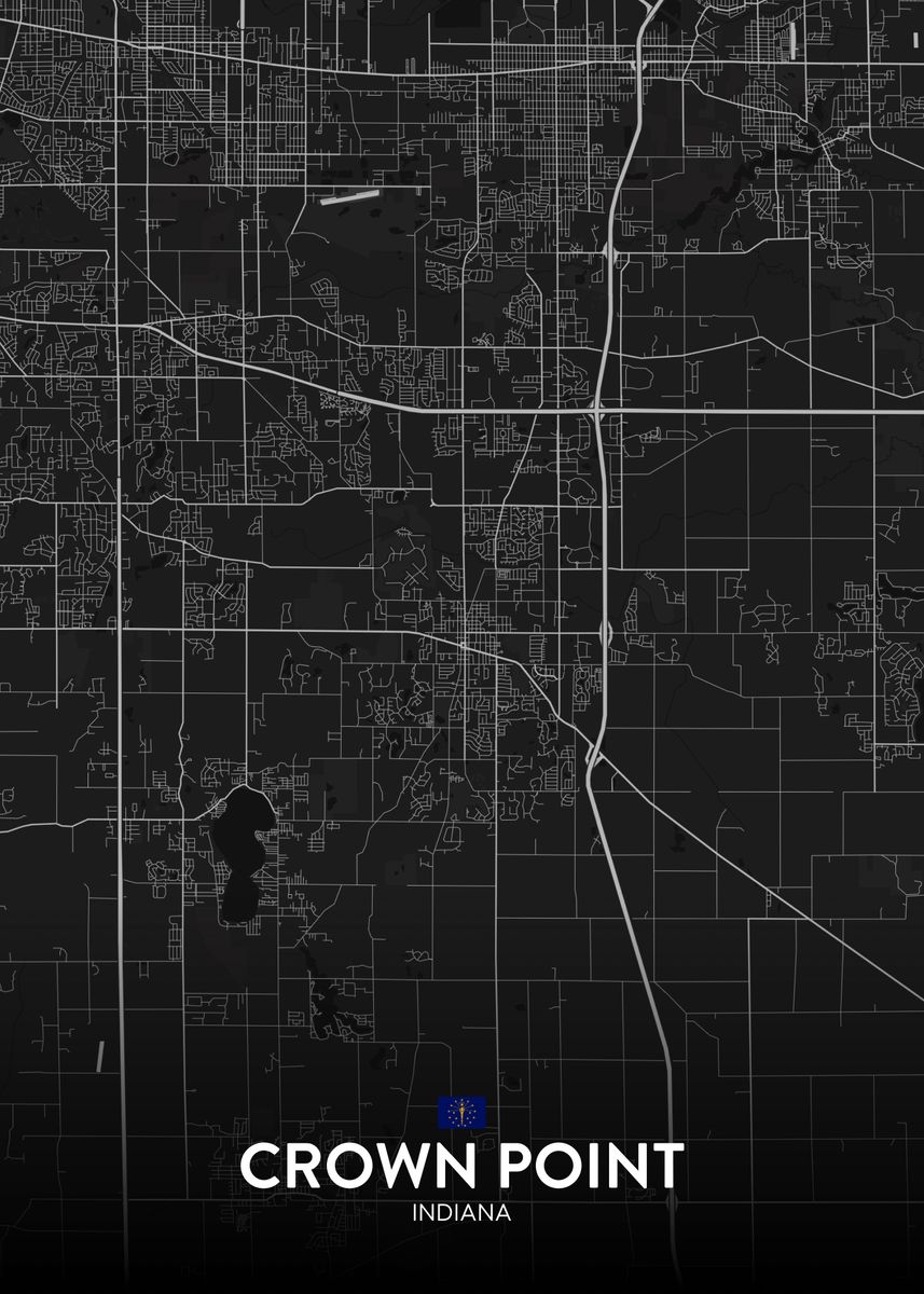 'Crown Point IL' Poster by IMR Designs | Displate