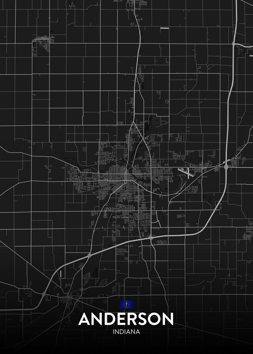 'Anderson IN' Poster, picture, metal print, paint by IMR Designs | Displate