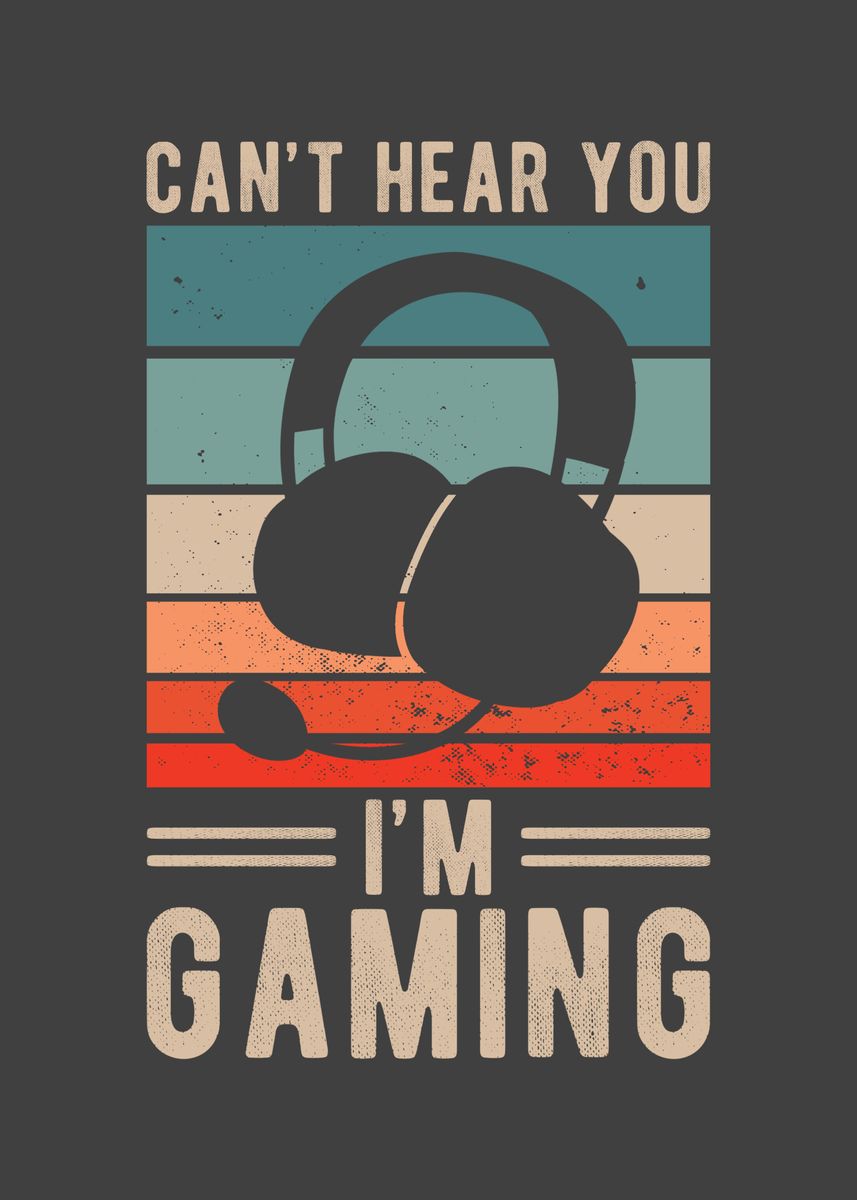 'Gamer Gift Gaming' Poster, picture, metal print, paint by schmugo ...