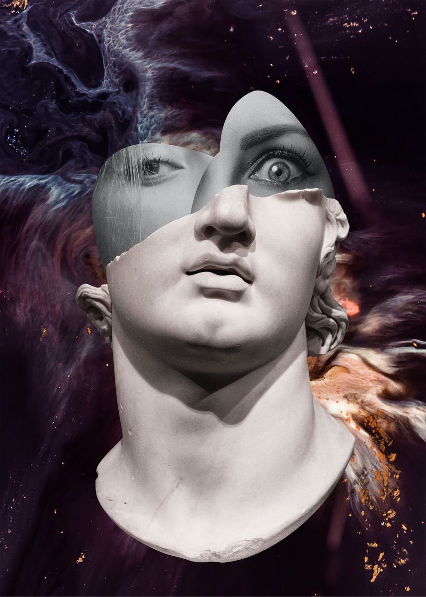 'Multiple faces' Poster, picture, metal print, paint by Designersen ...
