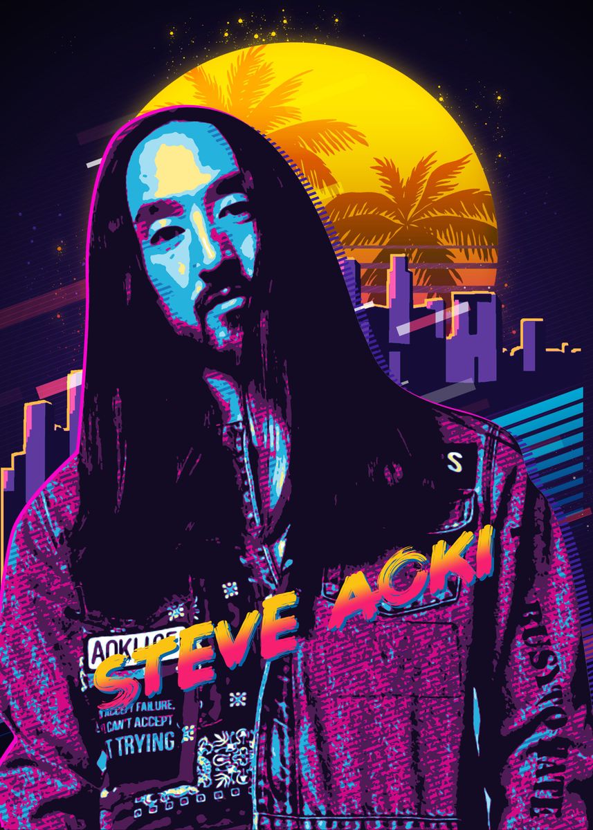 'Steve Aoki' Poster, picture, metal print, paint by Bestselling Music ...