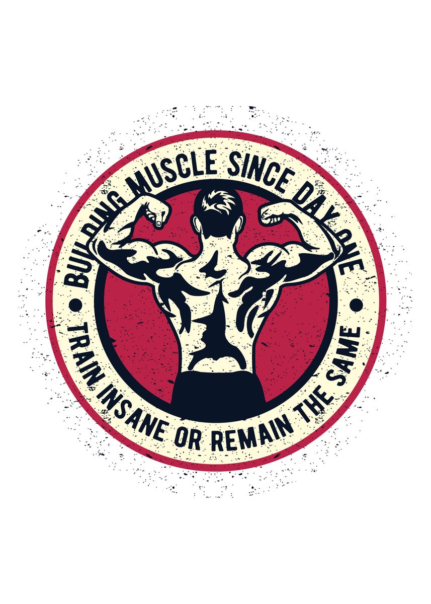 'Building Muscles' Poster by thetshirtshop2020 | Displate