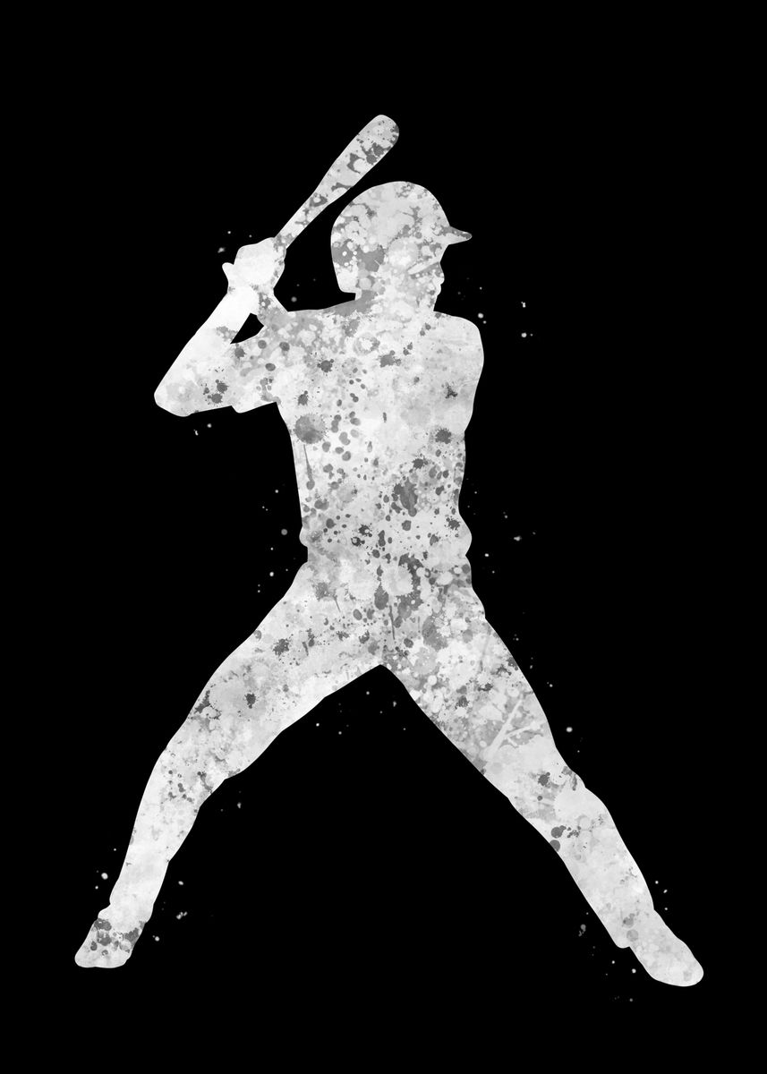 'Baseball Batting' Poster, picture, metal print, paint by Yahya Art ...