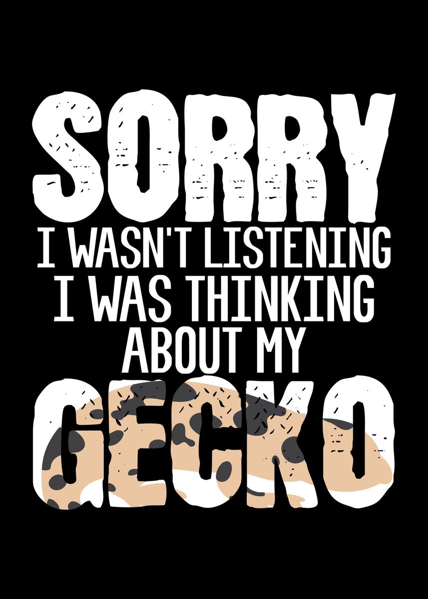 'Leopard Gecko Joke' Poster, picture, metal print, paint by ...