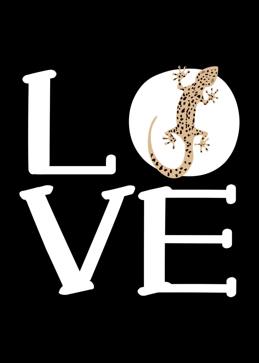 'Leopard Geckos Love' Poster by DesignatedDesigner | Displate