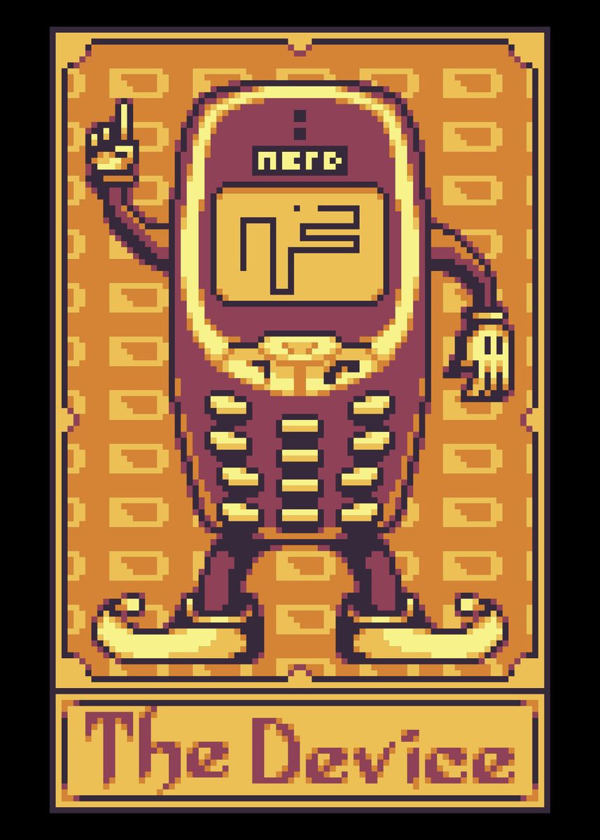 'Pixel Tarot Card Device' Poster, picture, metal print, paint by Poster ...