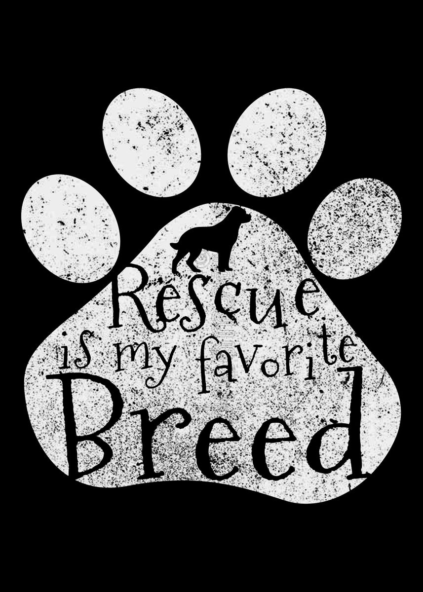 'Dog Rescue Adoption' Poster, picture, metal print, paint by ...