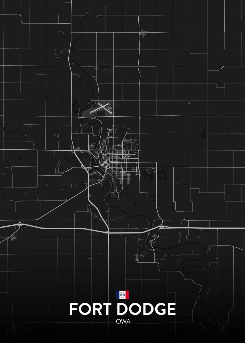 'Fort Dodge IA' Poster, picture, metal print, paint by IMR Designs ...