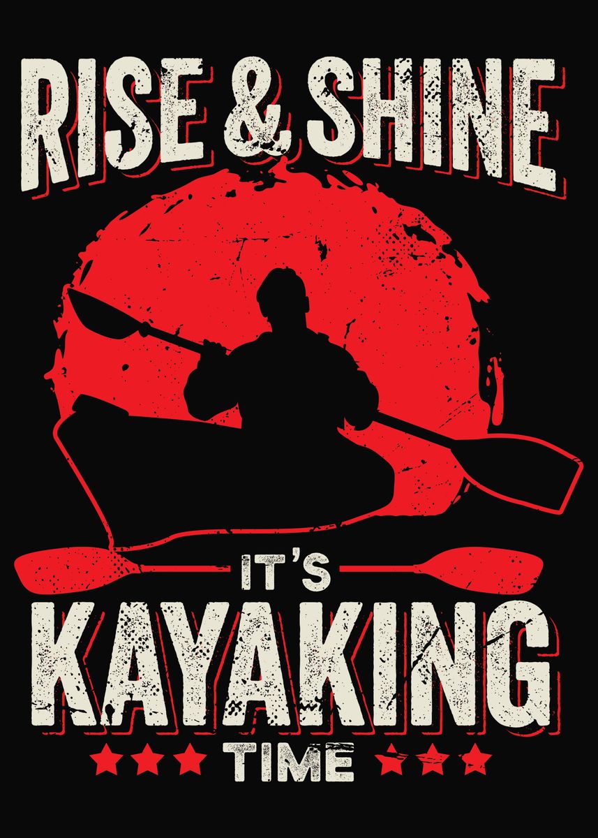 'Kayak Kayaking Kayaker' Poster, picture, metal print, paint by ...
