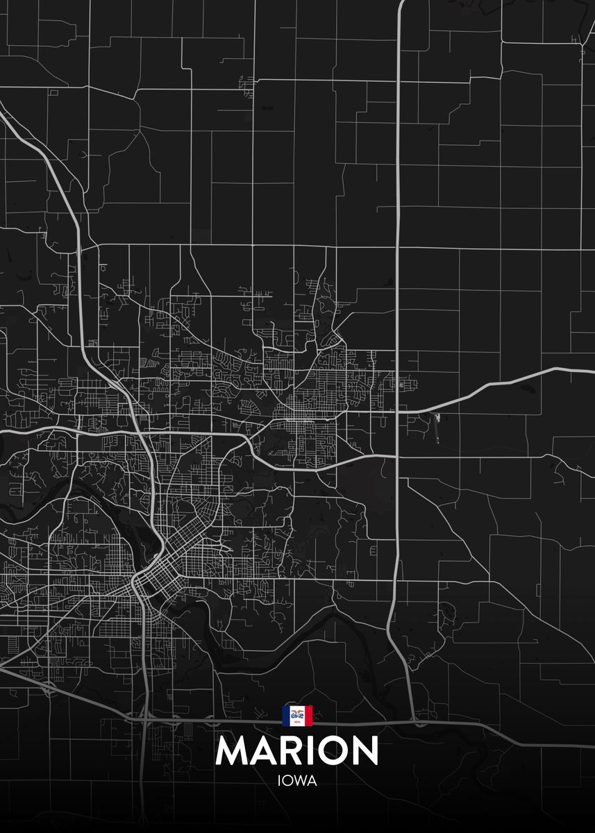 'Marion IA' Poster by IMR Designs | Displate