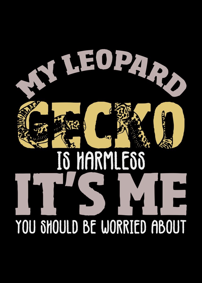 'Leopard Gecko Joke' Poster by DesignatedDesigner | Displate