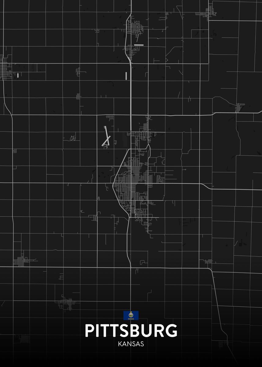 'Pittsburg KS' Poster, picture, metal print, paint by IMR Designs ...