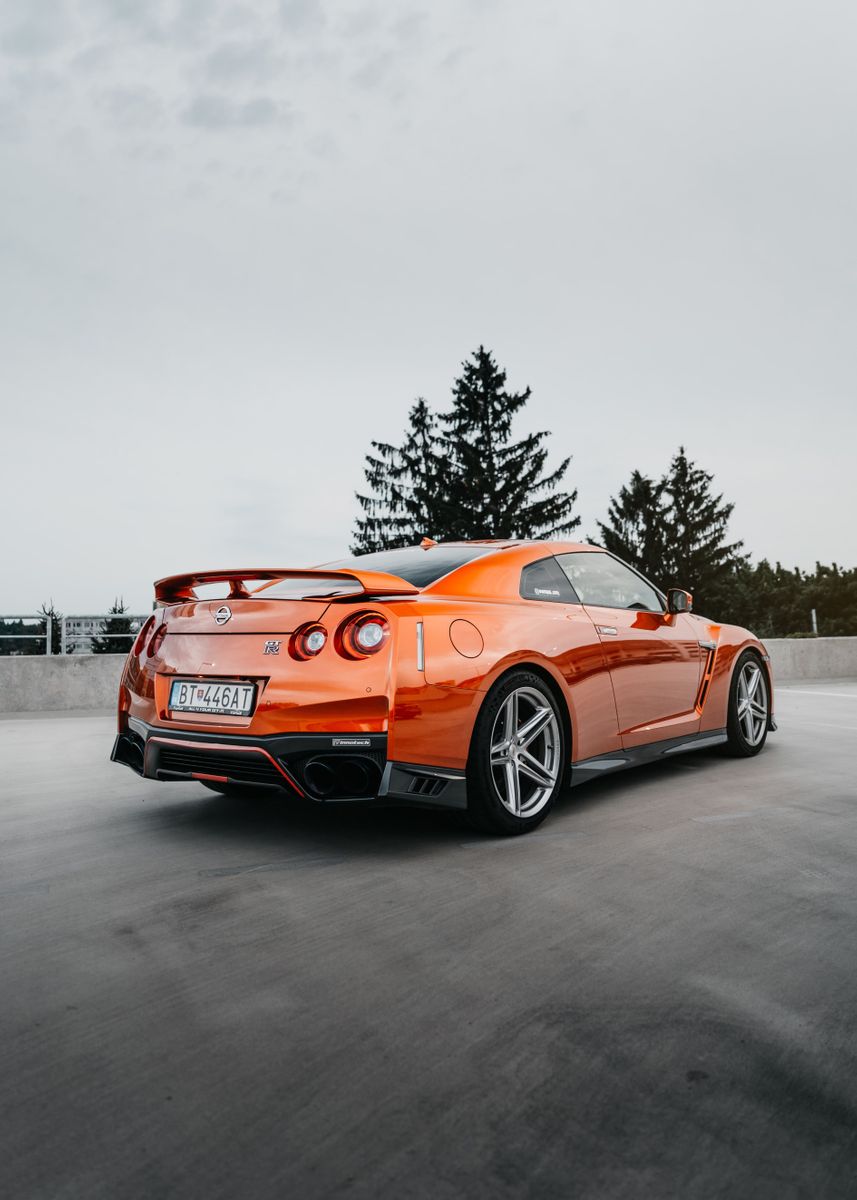 'GTR The Orange Drifter' Poster, picture, metal print, paint by Aiden ...