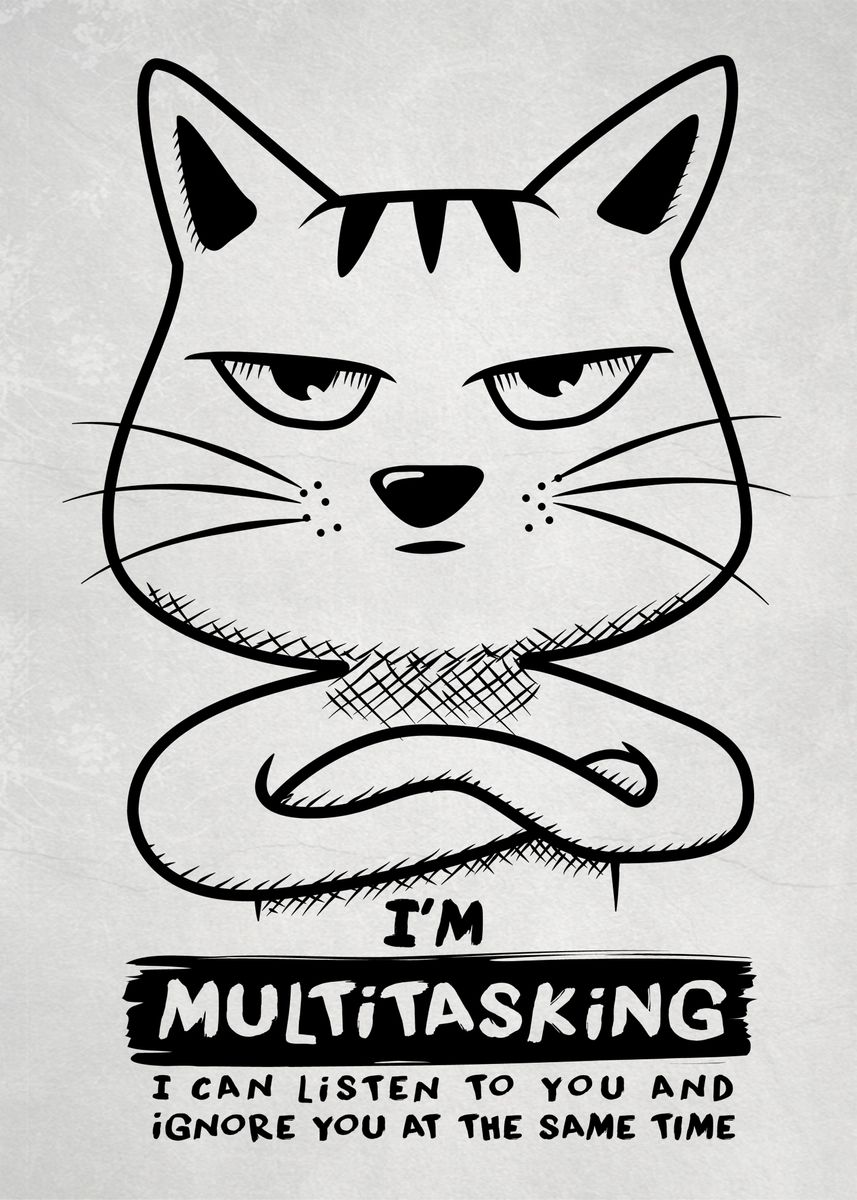 'Multitasking' Poster by Olivier Delmas | Displate