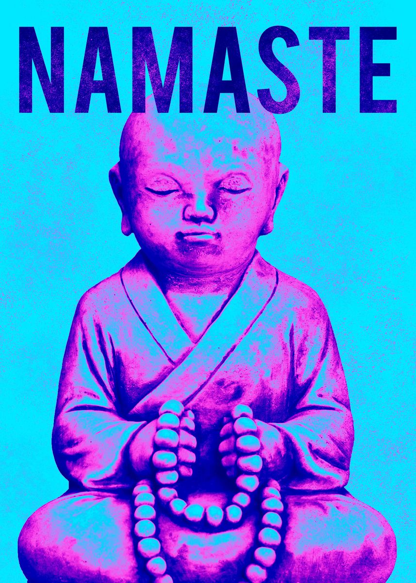 'namaste buddha' Poster, picture, metal print, paint by almost seven ...