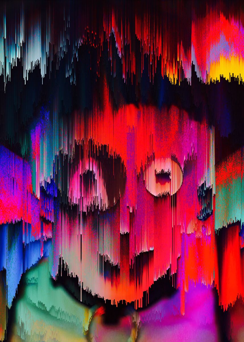 'Abstract Glitch 16' Poster, picture, metal print, paint by 1x Merch ...