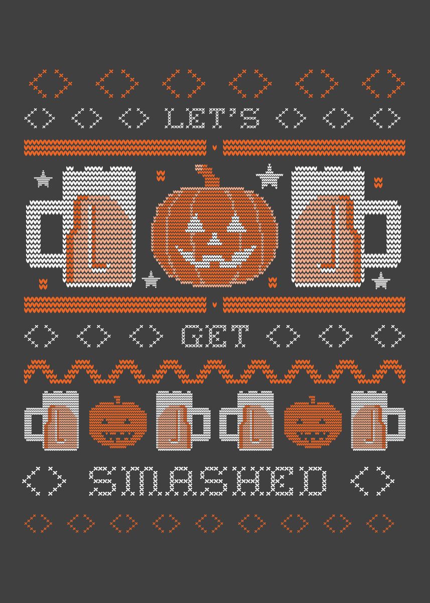 'Lets Get Smashed Funny' Poster by CrownMerch | Displate