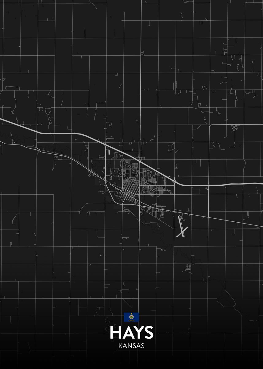 'Hays KS' Poster, picture, metal print, paint by IMR Designs | Displate