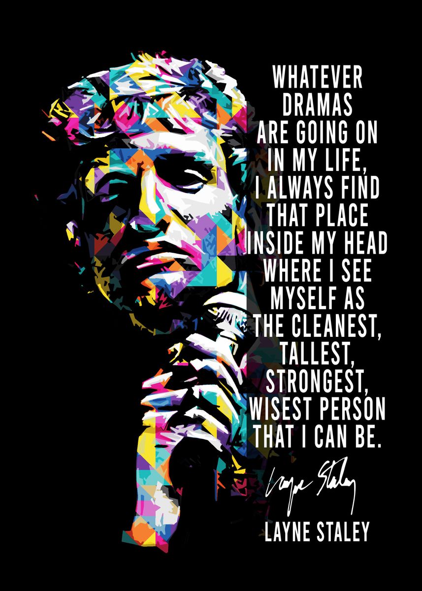 'Layne Staley' Poster, picture, metal print, paint by Joyce Louisa ...