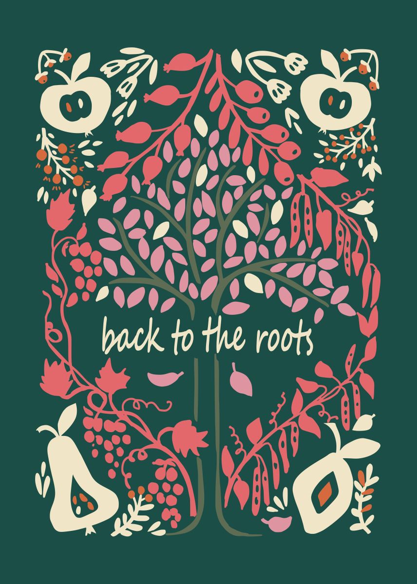 'Folk Art back to roots' Poster, picture, metal print, paint by Annick ...