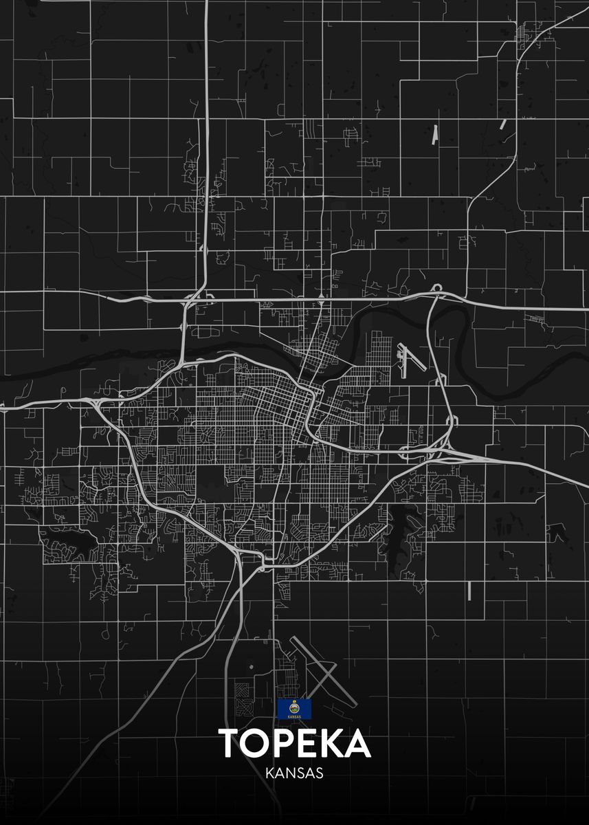 'Topeka KS' Poster, picture, metal print, paint by IMR Designs | Displate