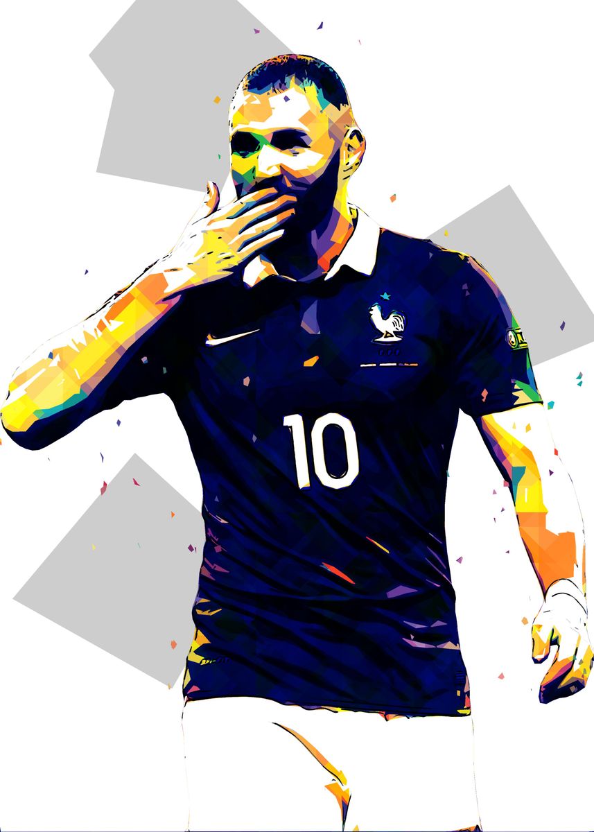 'Karim Benzema' Poster by RobertHall Studio | Displate